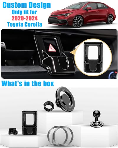 Mengfly Car Phone Holder Mount, for Toyota Corolla 2024 2023 2022 2021 2020, Air Vent Stand, Magsafe Magnetic Navigation Bracket, for Magsafe Case, iPhone 15 14 13 12 Pro Max Plus Mini, All Phones