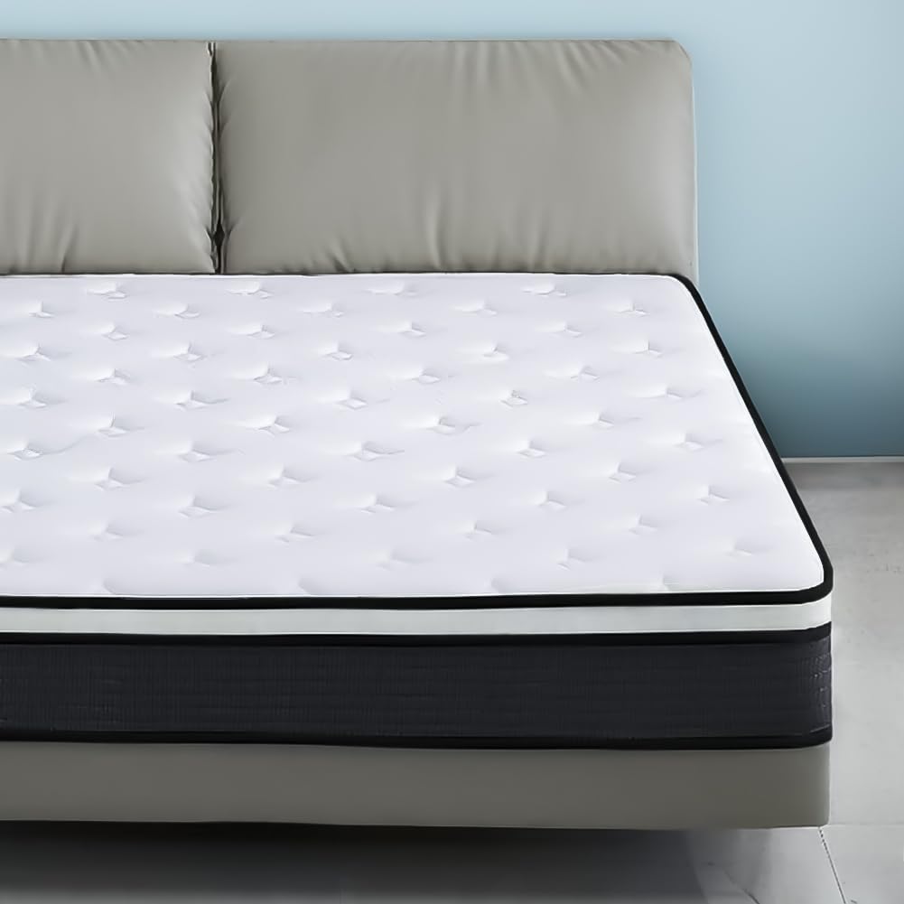 Xiconbao Memory Foam Mattress Twin Size - 10 Inch Hybrid Mattress in A Box Spring Medium Firm Mattress for Back Pain Relief