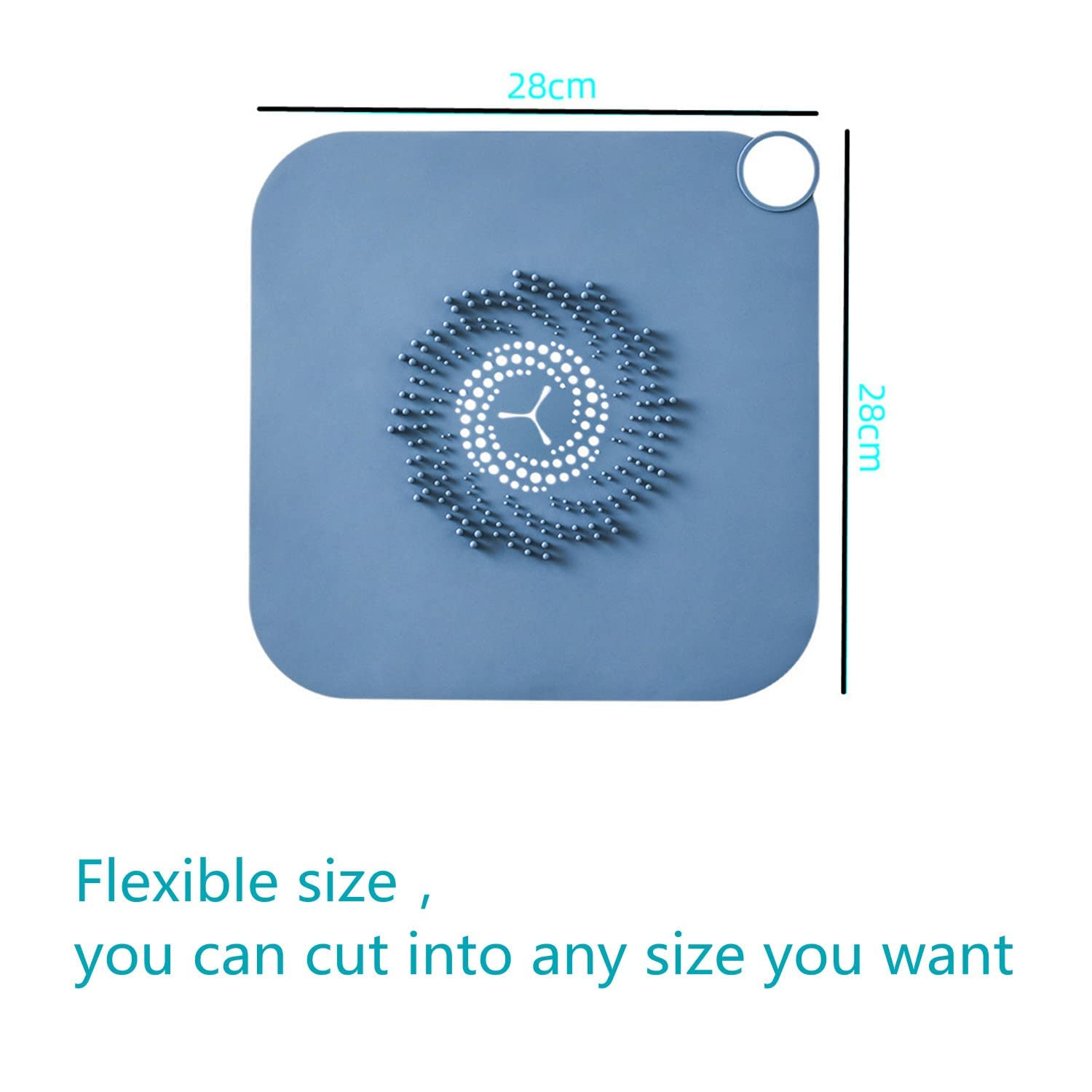 Silicone Shower Drain Hair Catcher,Shower Hair Stopper,Shower Drain Strainer,Silicone Drain Covers,Bathroom Drain Protector (HS030)