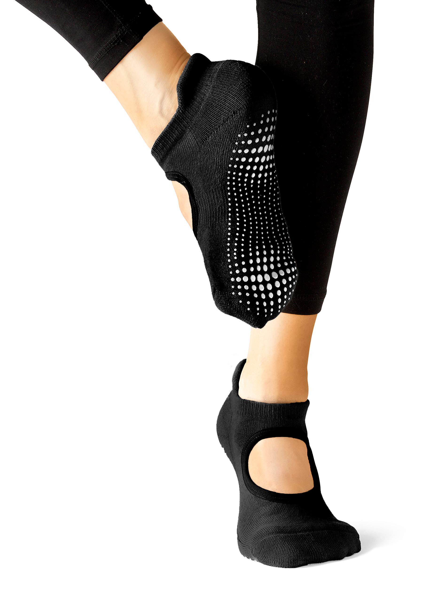 LA ACTIVE Non Slip Yoga Grip Socks - Barre Ballet Pilates Athletic Socks for Men and Women