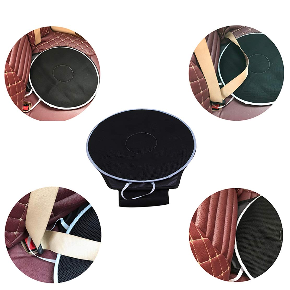 Luoshan Seat Cushion, Comfortable and Breathable 360° Rotating Car Seat Cushion, Suitable for Office Seats/Living Room (Color : A)