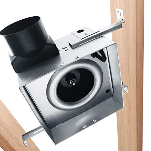 Tech Drive Very-Quiet 90 CFM, 1.5 Sone Bathroom Ventilation and Exhaust Fan With LED light 3000K 1100LM,Ceiling Mounted Fan,Easy to Install,White Plastic Grille