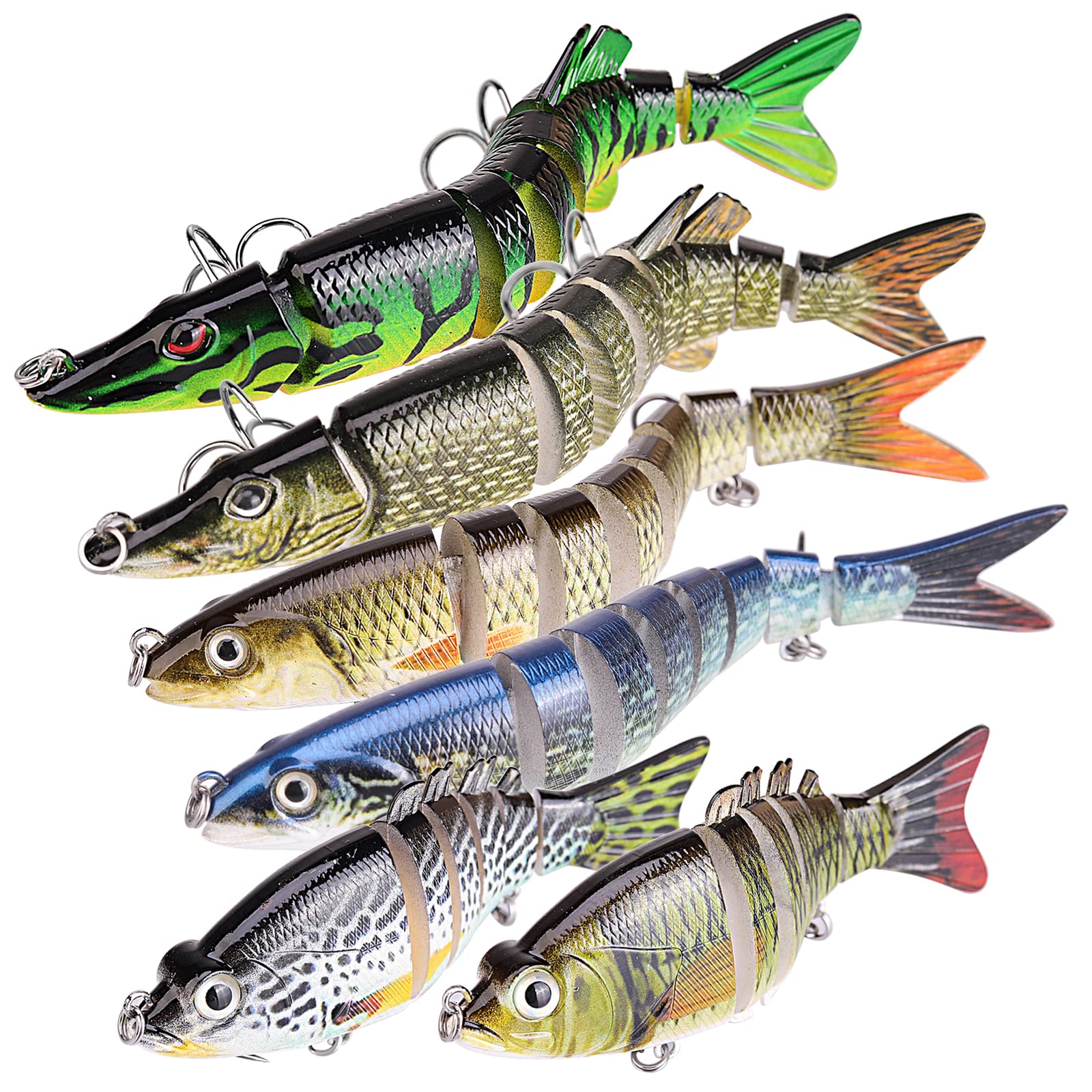 Pumowu Fishing Lures Setďź Multi-Stage Bait ďźSlow Sinking Bionic Bait ďź Freshwater Saltwater bass Bionic Bait bassďź Men's Fishing Gift