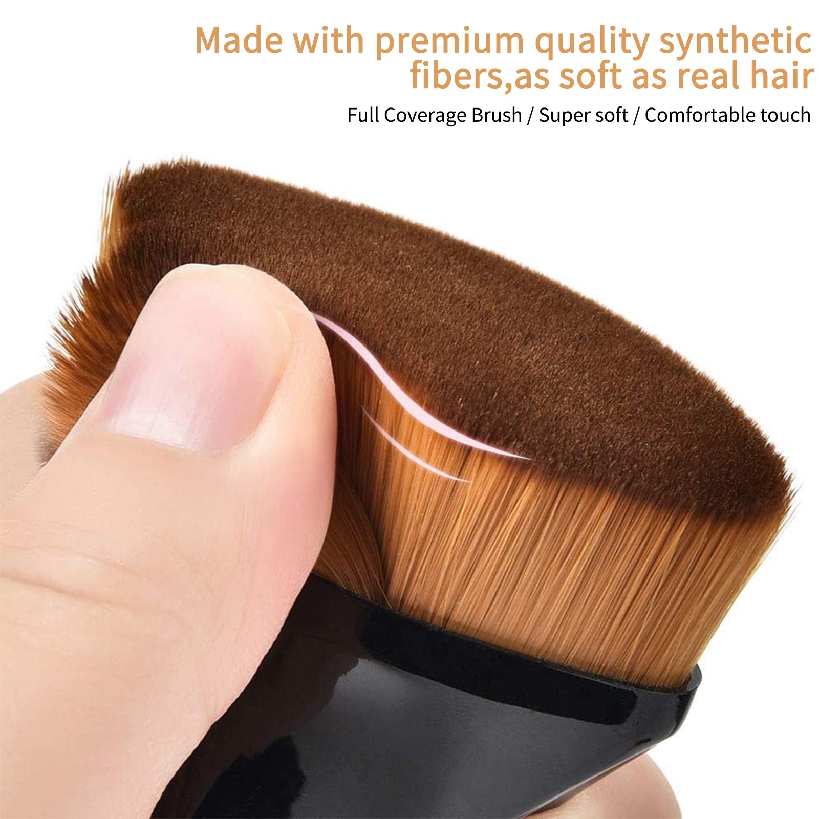 PHOERA 30ml Foundation Liquid Full Coverage 24HR Matte Oil Control Concealer (Nude #102) with Face Primer & Air Cushion CC Cream BB Cream Mushroom Head Foundation & Petal-Shaped Cosmetics Brush