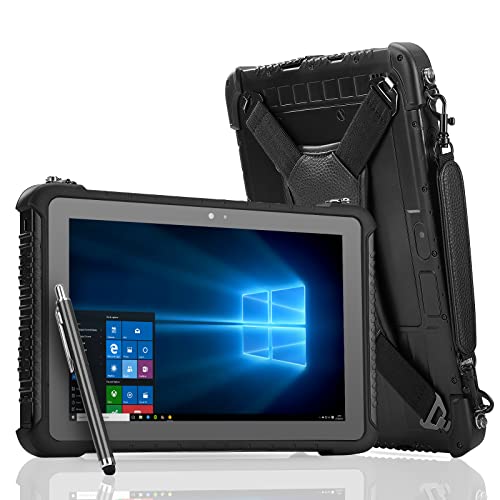 MUNBYN Rugged Tablet, 10.1 inch Windows 10 Pro Rugged Tablet and Newest 2023 Android Barcode Scanner MUNBYN Handheld Mobile Computer