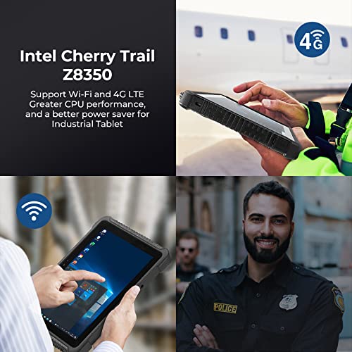 MUNBYN Rugged Tablet, 10.1 inch Windows 10 Pro Rugged Tablet and 2023 Newest Android Barcode Scanner, Android 11