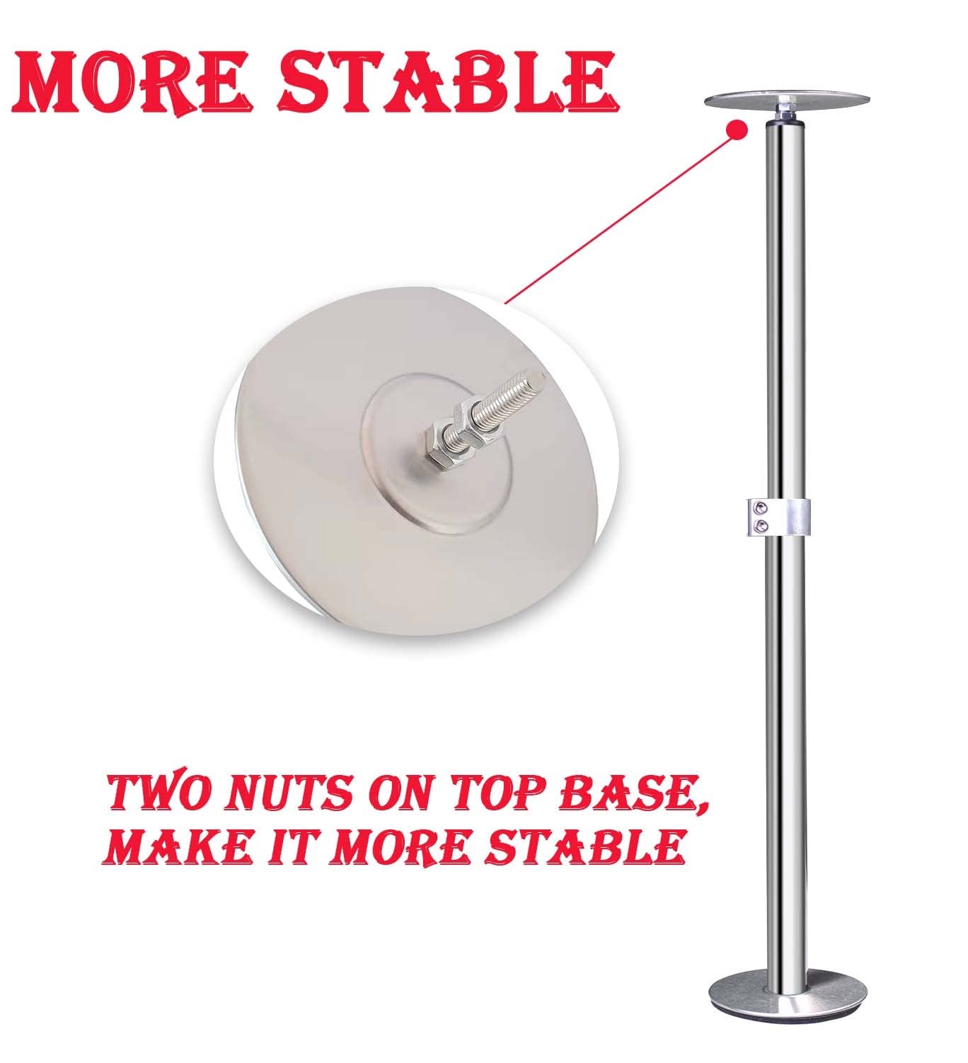 Undermount Sink Mounting Brackets New 304 Stainless Steel Sink Legs Sink Repair Supports Kit Installation and Repair System for Kitchen and Bathroom (Height: 16 to 29.5 inch)