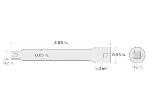 TEKTON 1/2 Inch Drive x 3 Inch Impact Extension | SIA21103