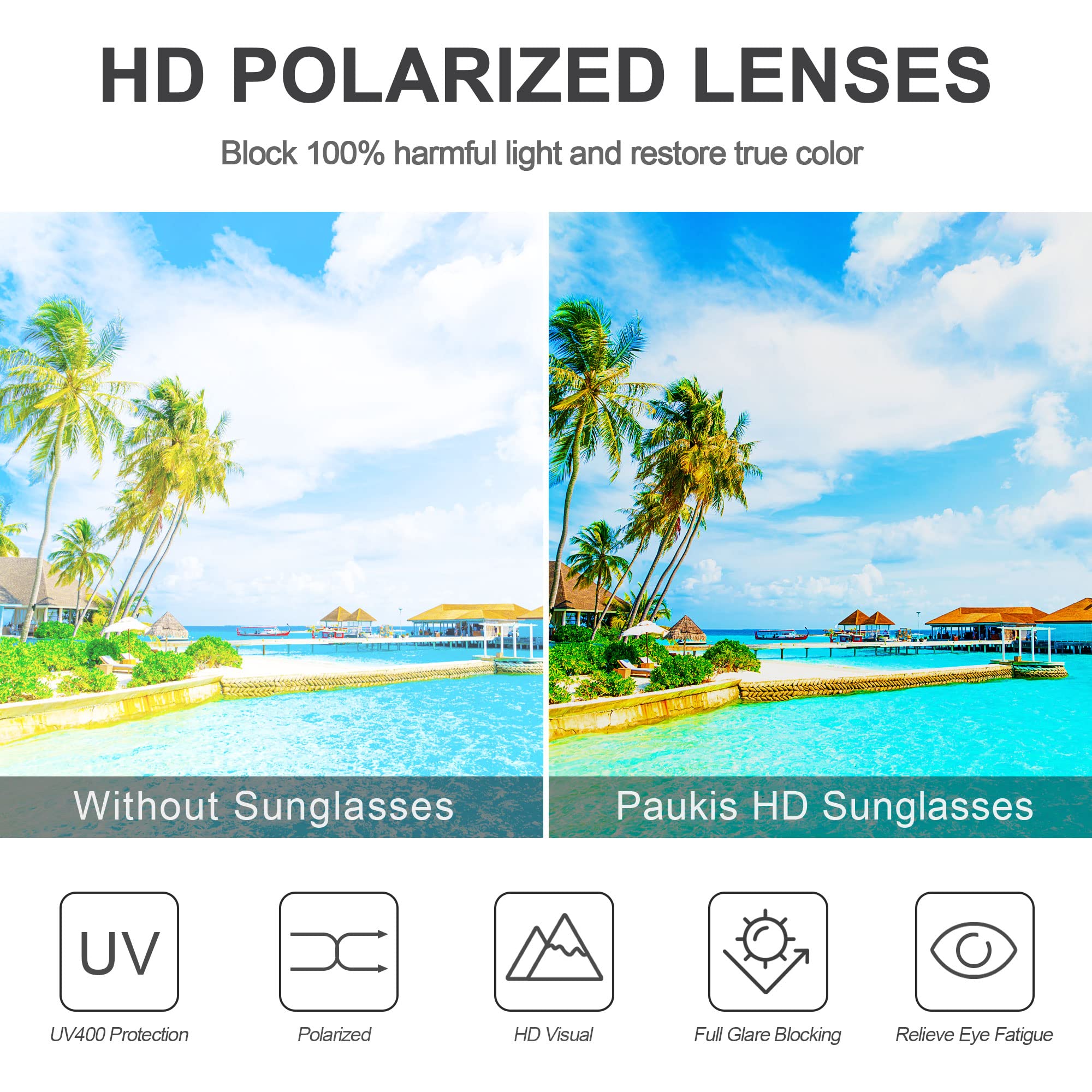 Paukis Over Glasses Sunglasses for Women Men, Polarized UV Protection, Large Round Cat Eye Oversized Solar Shield Fits Over - Mirror Lens