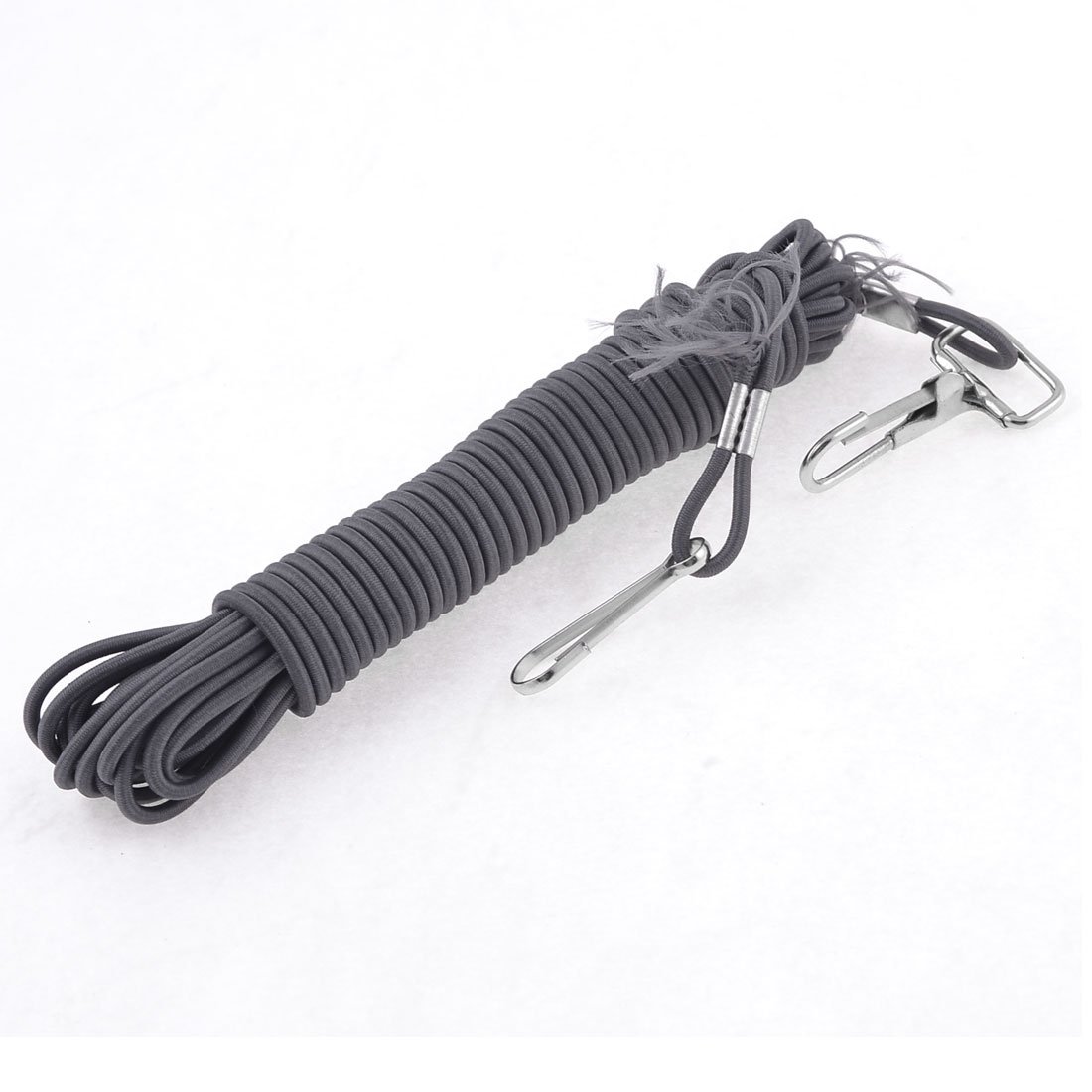 Qtqgoitem Metal Lobster Clasp 5M Elastic Fishing Rod Safety Line Cable Rope Dark Gray (model: 687 bbc 13d 22f 933)