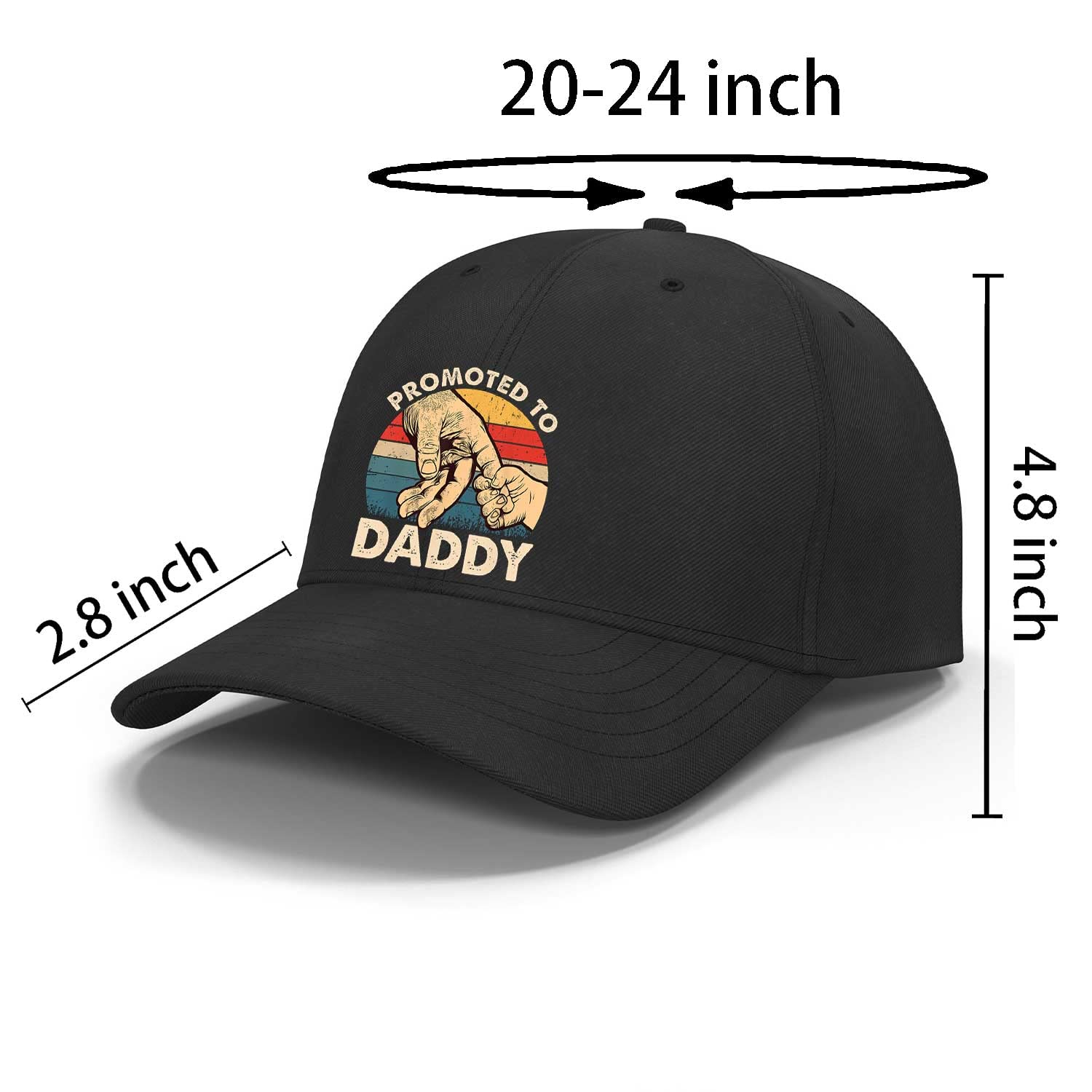 SHITOUPU Promoted to Daddy Baseball Cap Adjustable Dad Hat Unstructured Cotton Hat