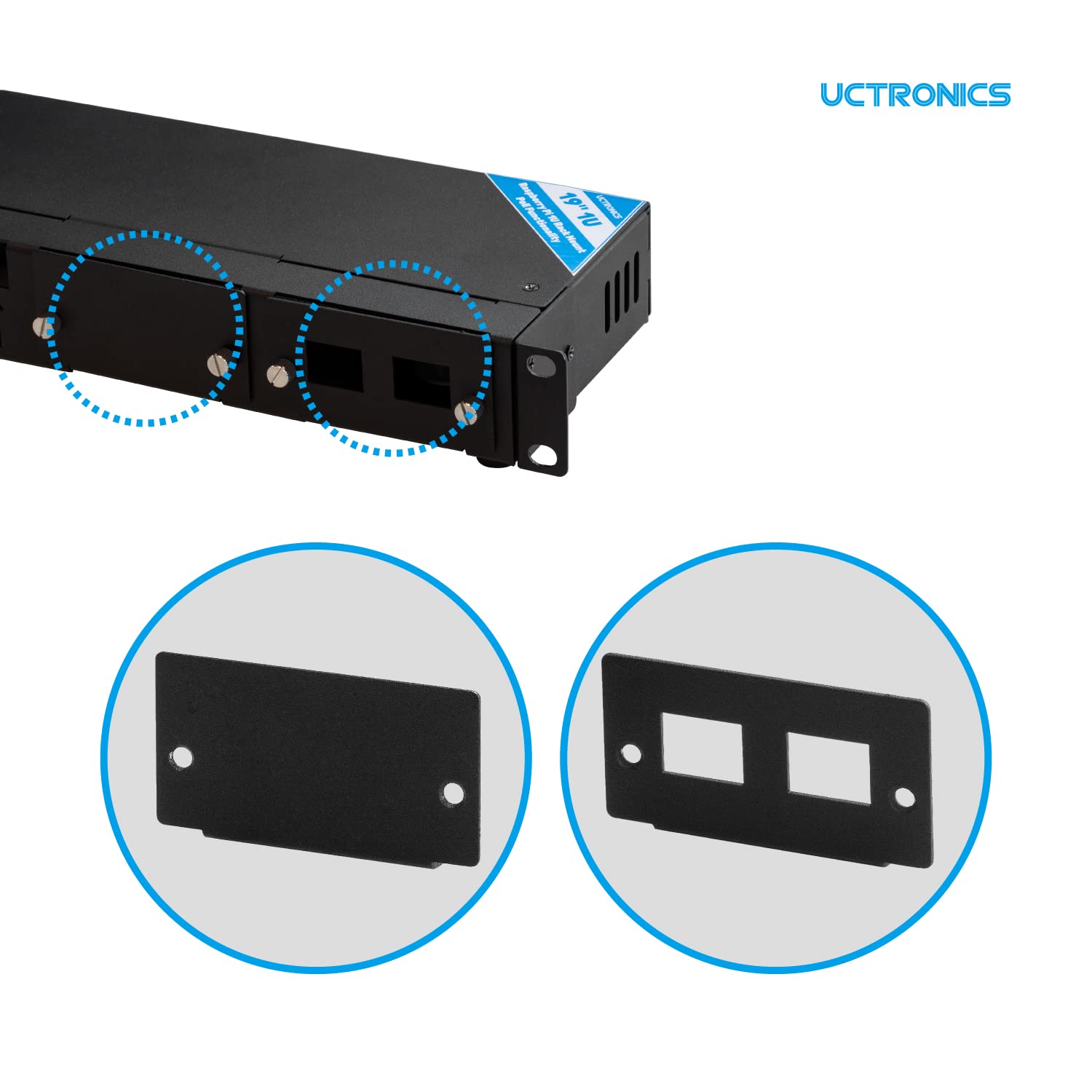 UCTRONICS Raspberry Pi Rackmount 2.0 Bundles with Free I/O Panel and Blank Cover