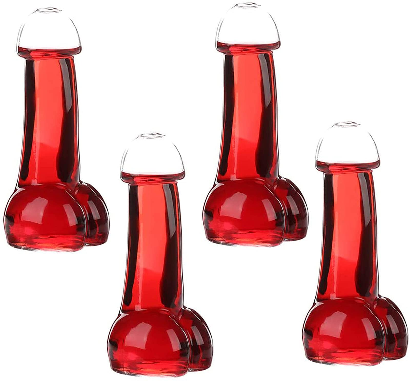 Party Wine Glasses, Unique Wine Glasses, Creative πππ§π’Ε‘ Shape Transparent Whiskey Glasses Champagne Glasses Wine Cup, Novelty Drinking Cup Decoration For Bars, Night Clubs, (B-4PCS, One Size)