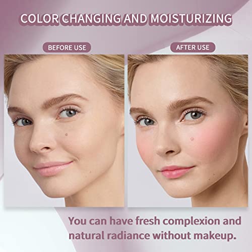 NewBang 2pcs Color Changing Blusher for Cheek Moisturizing Blush Rouge Multi-use Cream for Cheek & Lip Waterproof Gel for Cheeks & Lips Glossy Shiny Finish Blush Makeup