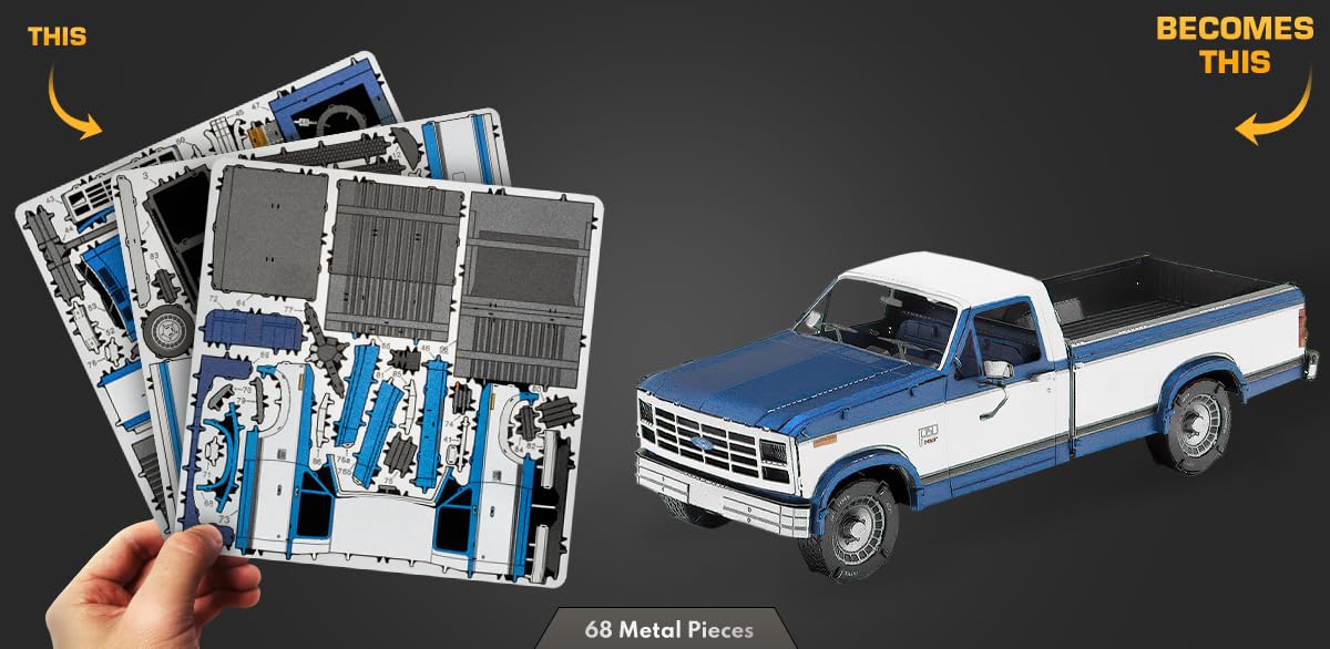 Metal Earth 1982 Ford F-150 Truck 3D Metal Model Kit Fascinations