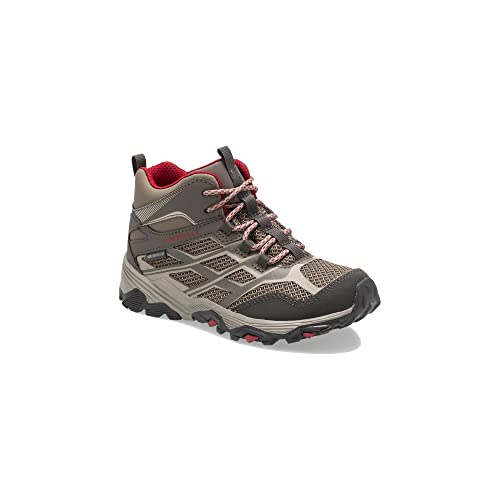 Merrell Moab FST Mid Waterproof Hiking Boot, Boulder, 13 Wide US Unisex Big_Kid