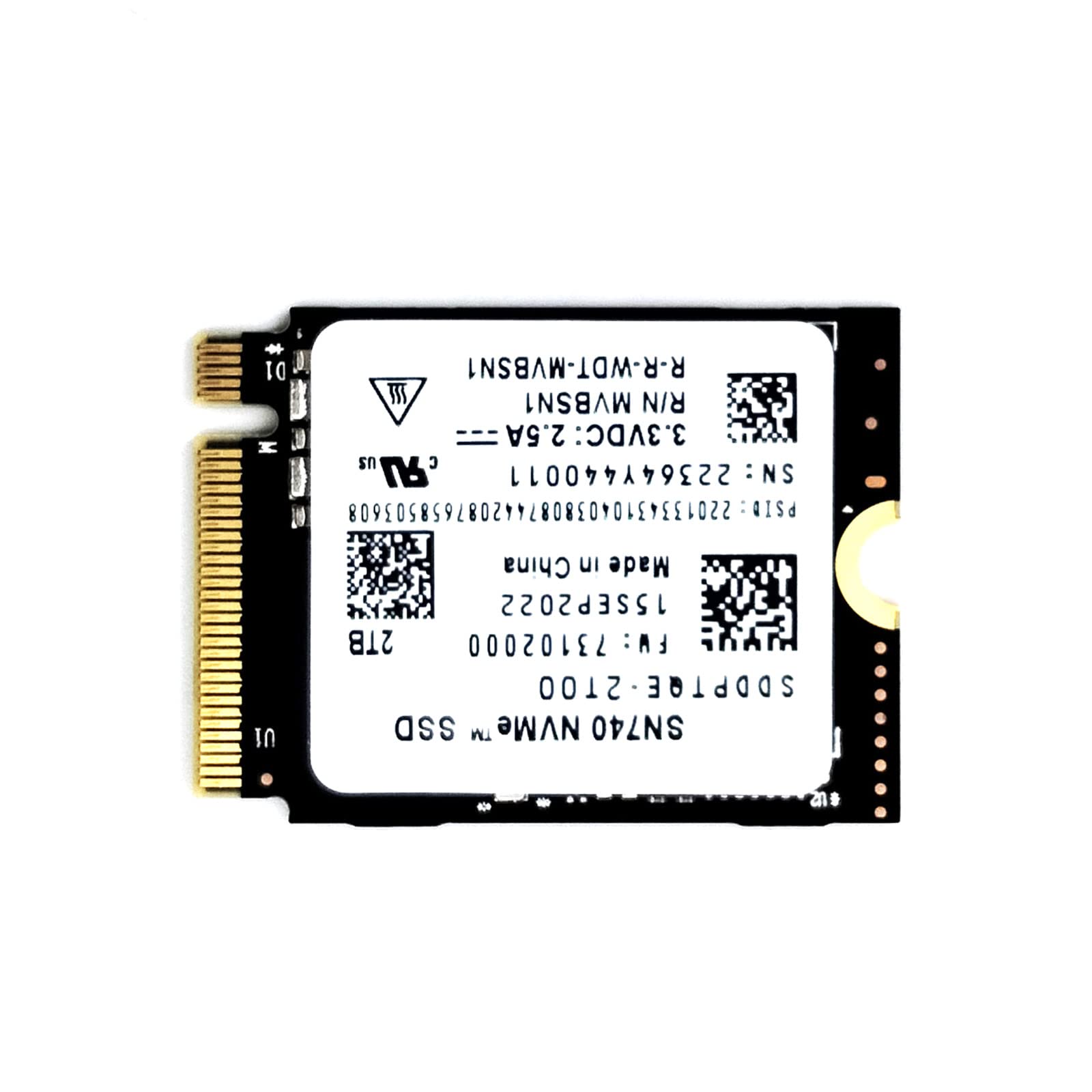 Yassdwbn SN740 m.2 2230 SSD 2TB NVMe PCIe for Steam Deck Surface pro9,for ROG Flow