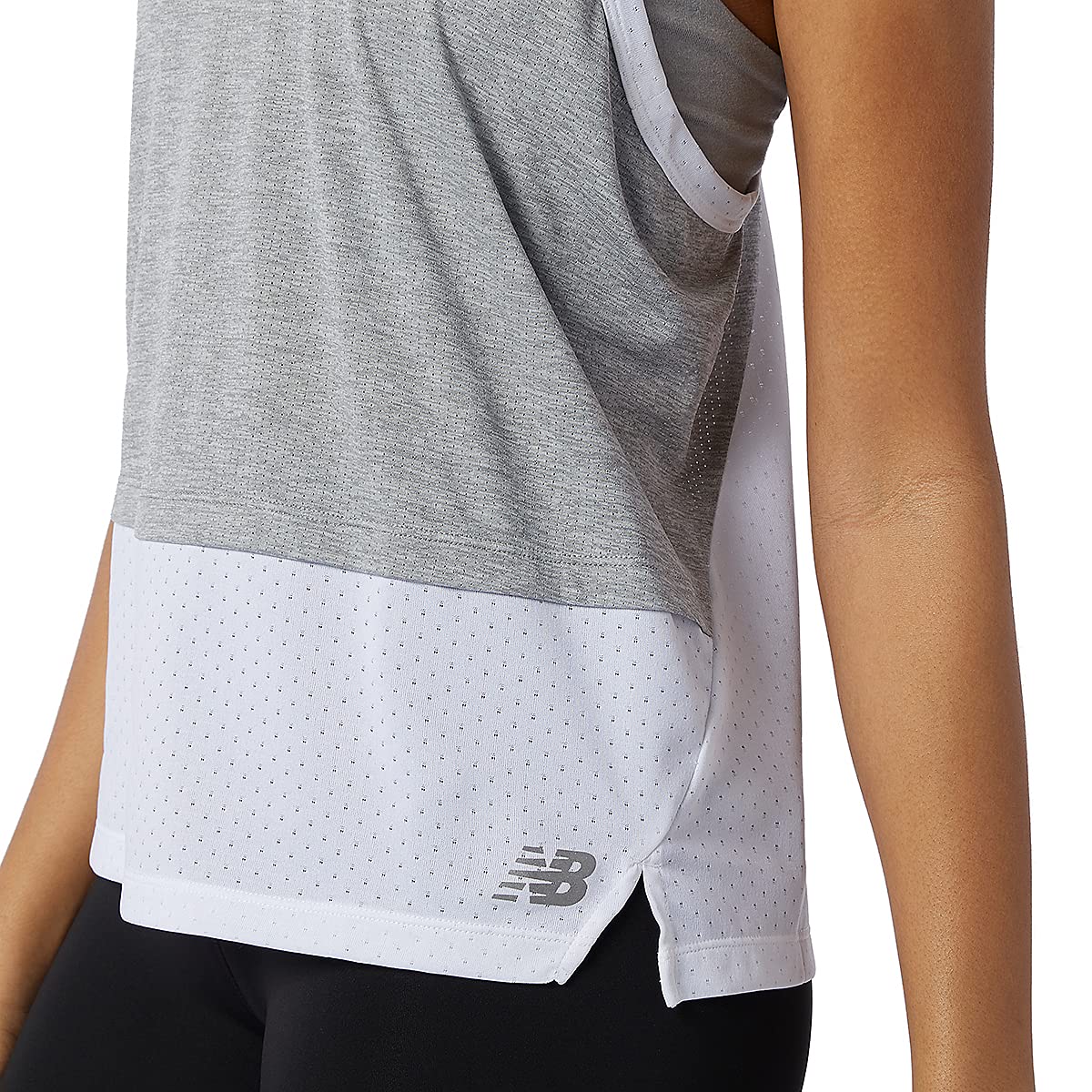 New Balance Women's Impact Run Hybrid Tank Top, Athletic Grey , Medium