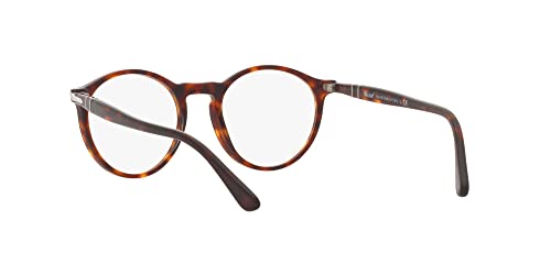 Persol PO3285V Round Prescription Eyewear Frames, Havana/Demo Lens, 48 mm