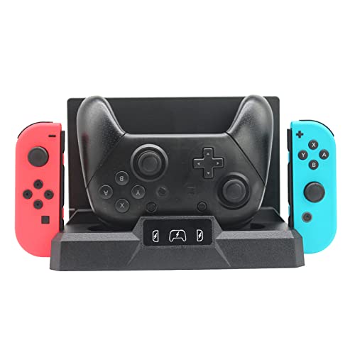 Soapow Multifunctional Charging Station with Game Boxes Storage Compatible with Nintendo Switch Controller Joypad
