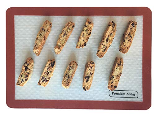 Silicone Baking mat, Half Sheet, 16.5" L x 11.5" W x 0.75 MM Thick, Reusable Baking Sheet Liner, Thick, Non-Stick, Easy Clean, Professional Grade, for Cookie, Pastry (3, Red)