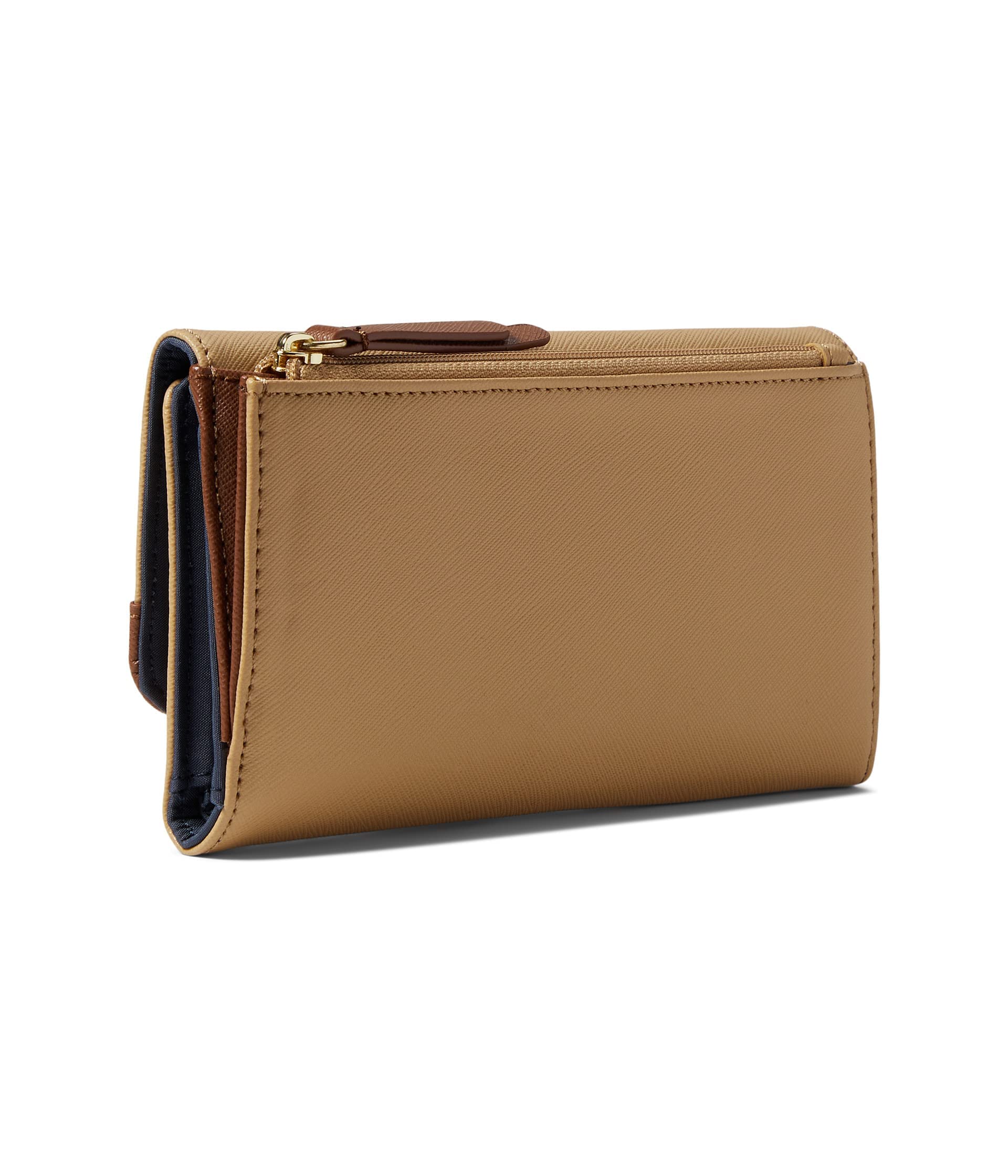 Tommy Hilfiger Gretta II Flap Continental Wallet Saffiano PVC Tannin One Size