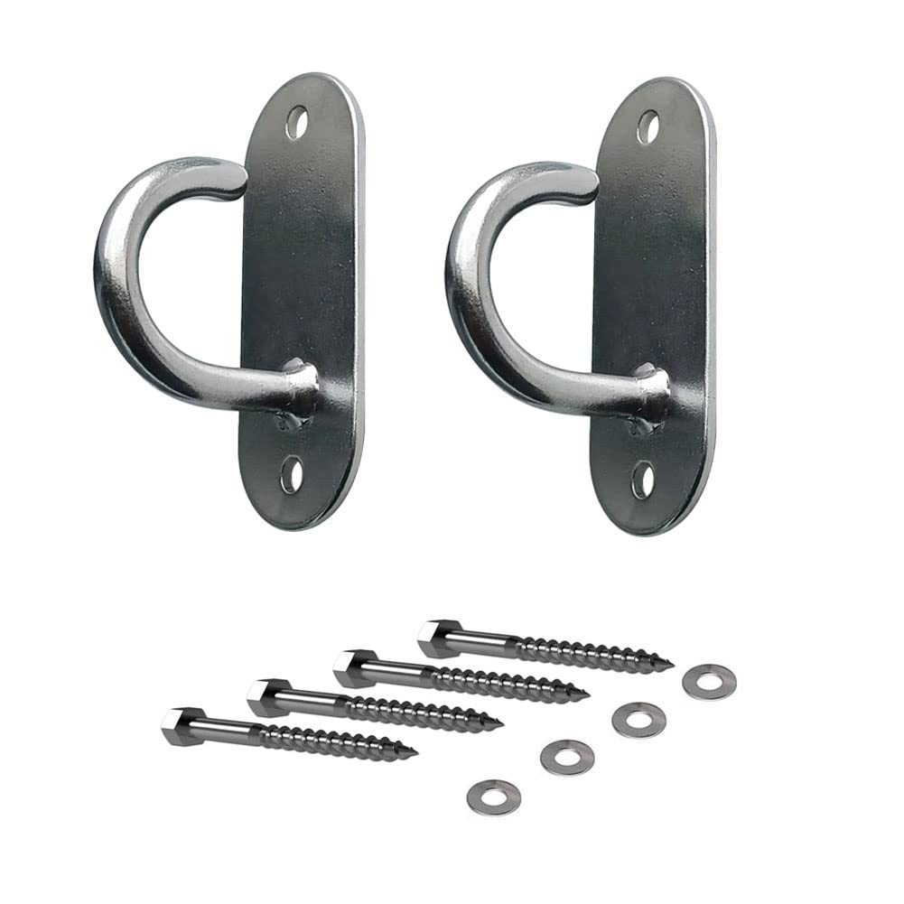 Qinwuwu Resistance Band Wall Anchor Workout Exercise Wall Mount Anchor for Suspension Strap Trainer, J-Shaped Design, Strength Training, Yoga, Home Gym, Physical Exercise