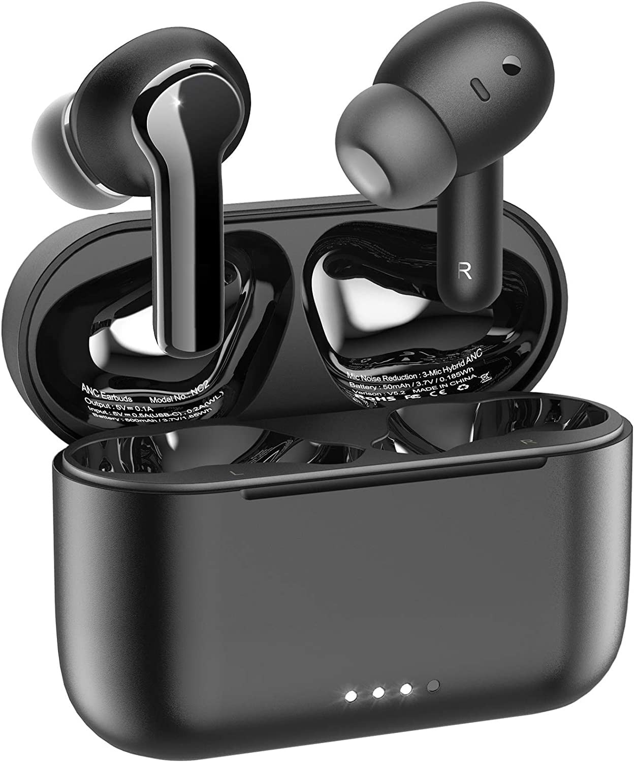 Waterproof Bluetooth 5.2 True Wireless Earbuds, Touch Control, in-Ear Stereo Earphones Headset,30H Cyclic Playtime TWS Headphones with Charging Case and mic B