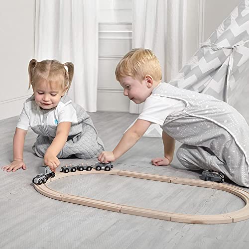 Love to Dream Organic Baby Sleep Suit (12-24 Mo), Super Soft Temp Regulating Sleeping Sack, 1TOG All Seasons Wearable Blanket, Clouds