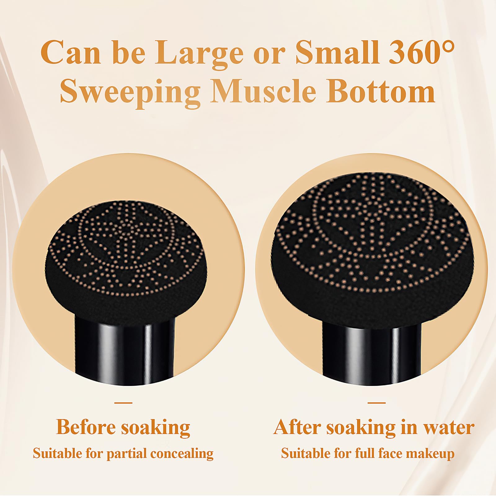 Mushroom Head Air Cushion CC Cream - BB Cream Foundation Makeup Moisturizing Concealer Long-Lasting, Cushion Foundation Full Coverage Self Adjusting for Mature Skin & All Skin Types (Buff Beige)
