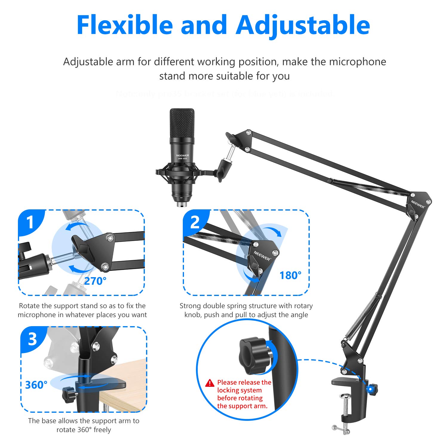 Neewer USB200 Microphone Kit 192KHz/24Bit Plug&Play Cardioid Condenser Mic with Professional Sound Chipset, Arm Stand, Shock Mount, Pop Filter, Included for Tiktok/YouTube Video/Broadcasting/Gaming