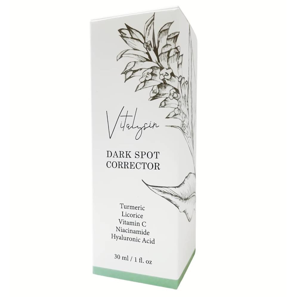 Vitalysin Dark Spot Corrector with Turmeric, Vitamin C and Salicylic Acid, Anti-Aging Brightening Face Serum