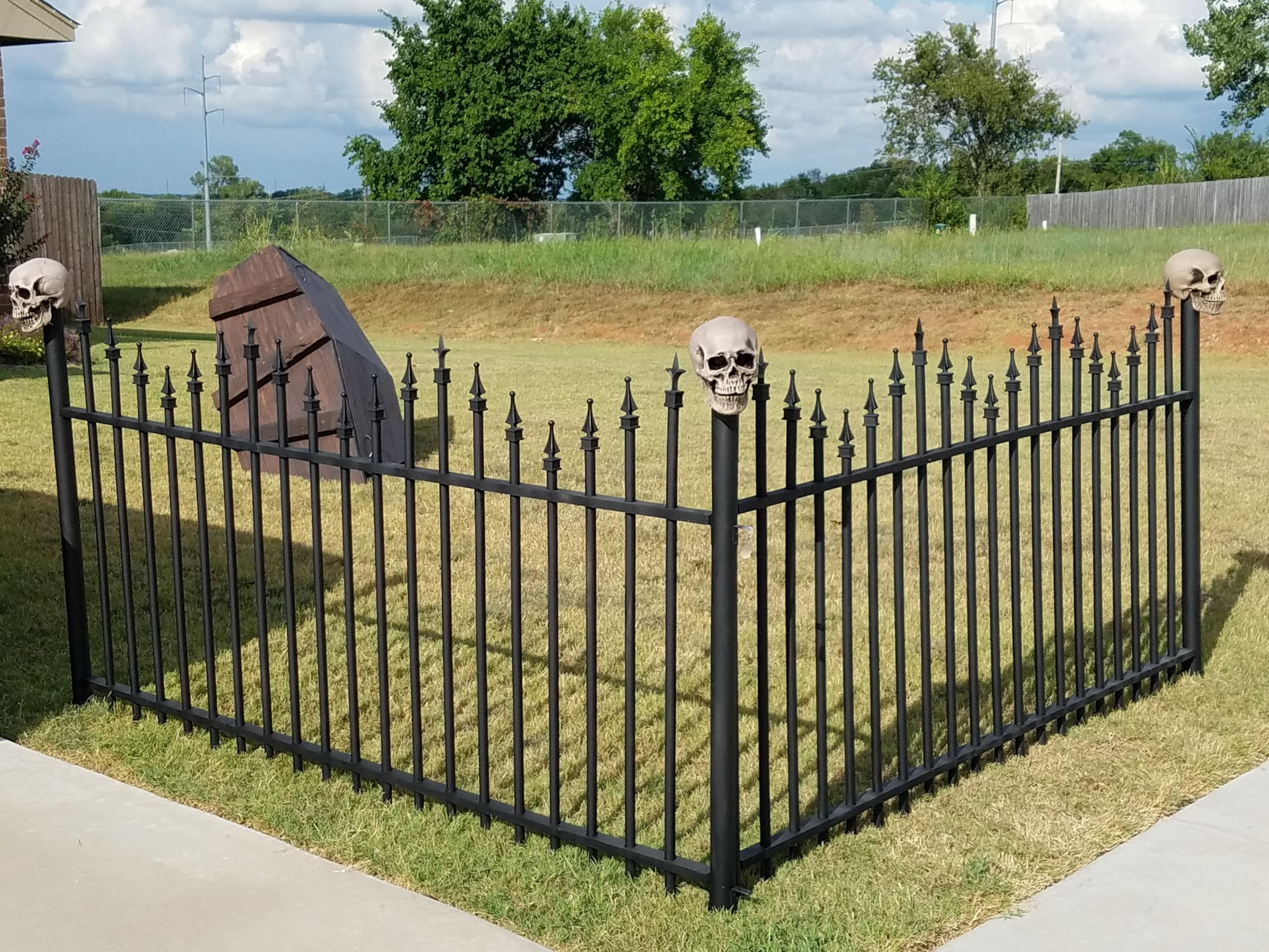 Retrospec Creations 50 Each for 5/8β Black Plastic Finial Tops for Iron Picket Fence 4-Sided Spire β #1-58