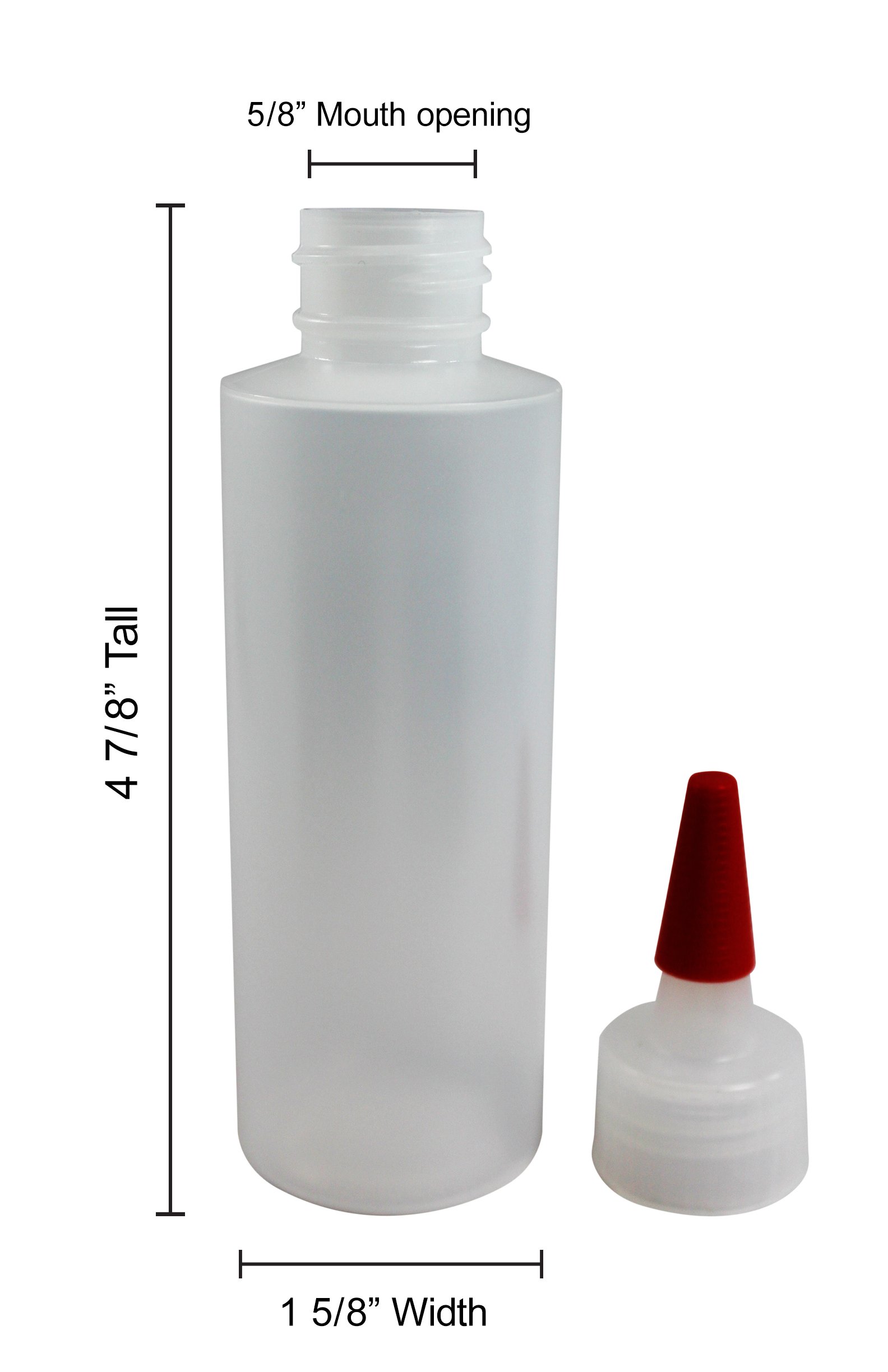 Pinnacle Mercantile (8-Pack 4 Oz Plastic Squeeze Bottles Long Red Tip Caps Food Grade Perfect for Icing, Cookie Decorating, Condiments, Arts and Crafts BPA Free Empty