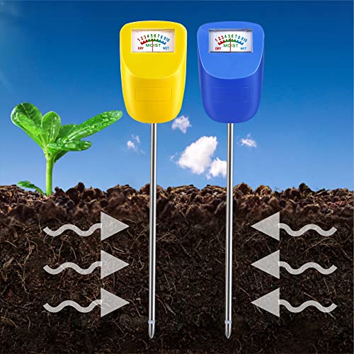 TFTEK Soil moisture meter, plant hygrometer, water monitor tester, for garden, flower pots, lawn,2 Pack