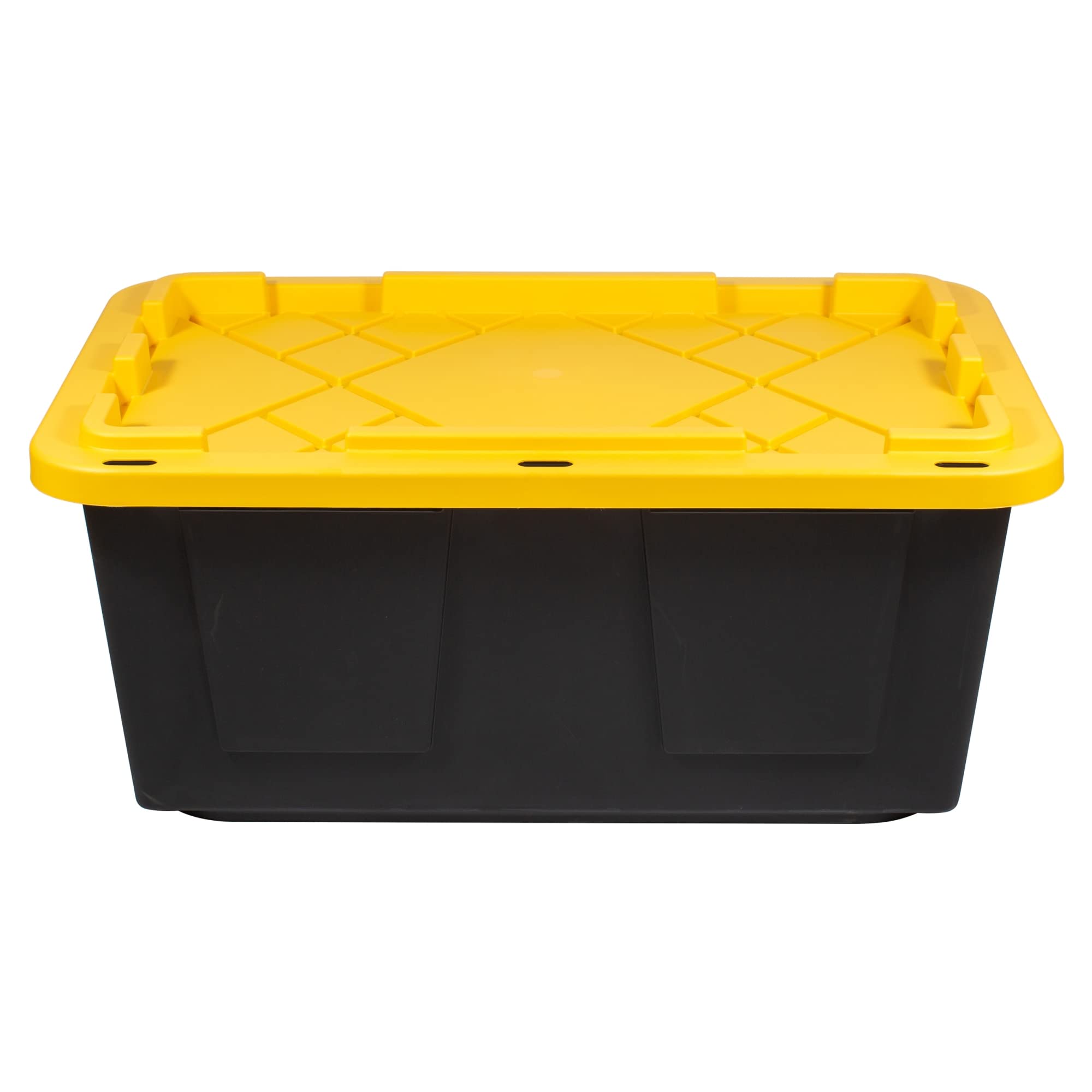 Office Depot® Brand by GreenMade® Professional Storage Totes, 23-Gallon, Black/Yellow