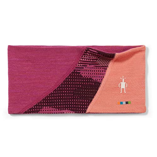 Smartwool Thermal Merino Colorblock Headband | Merino Wool Sweatband For Men and Women, Festive Fuchsia Heather, One Size