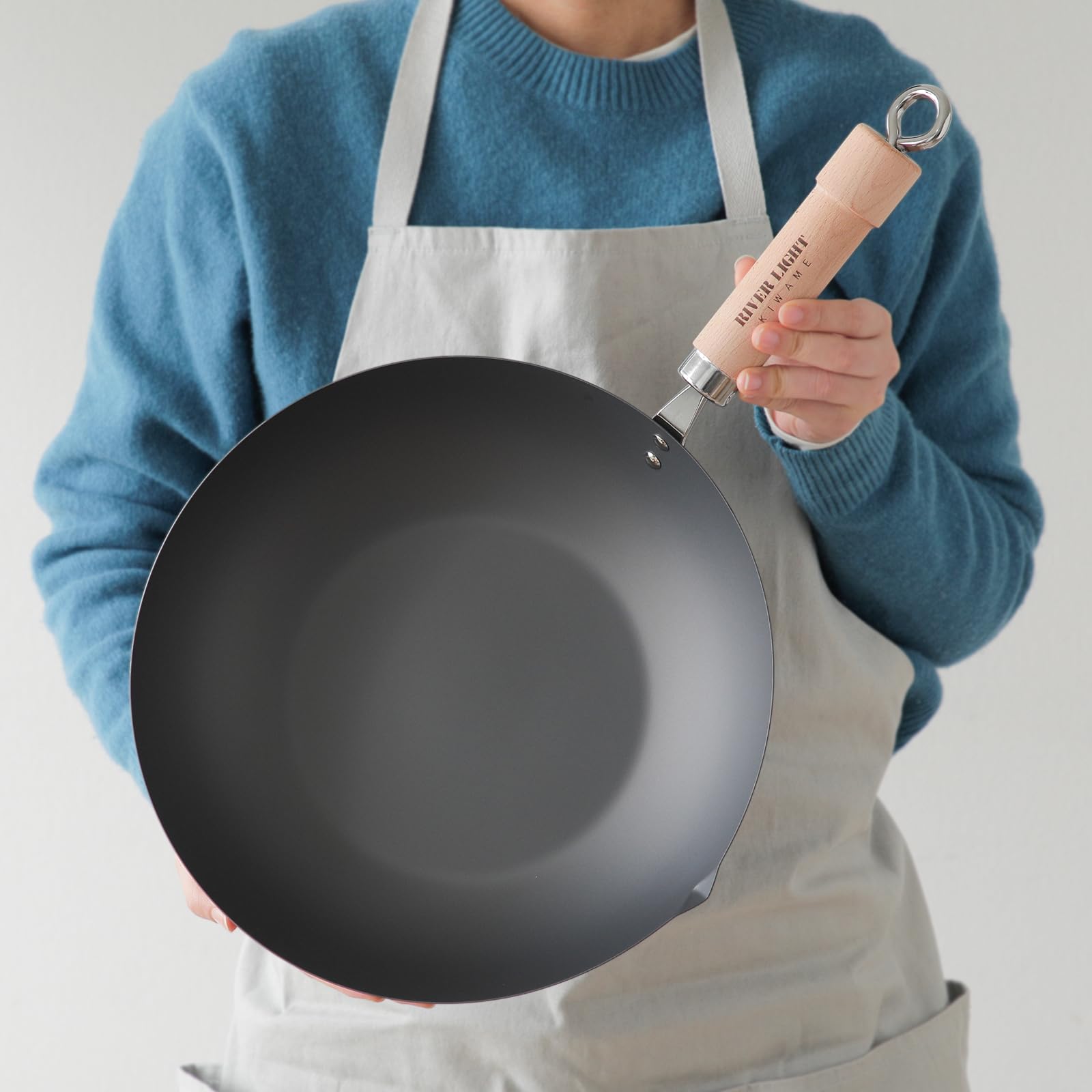 鐵兎堂 Iron Frying Pan Starter Set TETTODO KIWAME series Made in Japan (Wok pan 11.8 inches (30 cm))