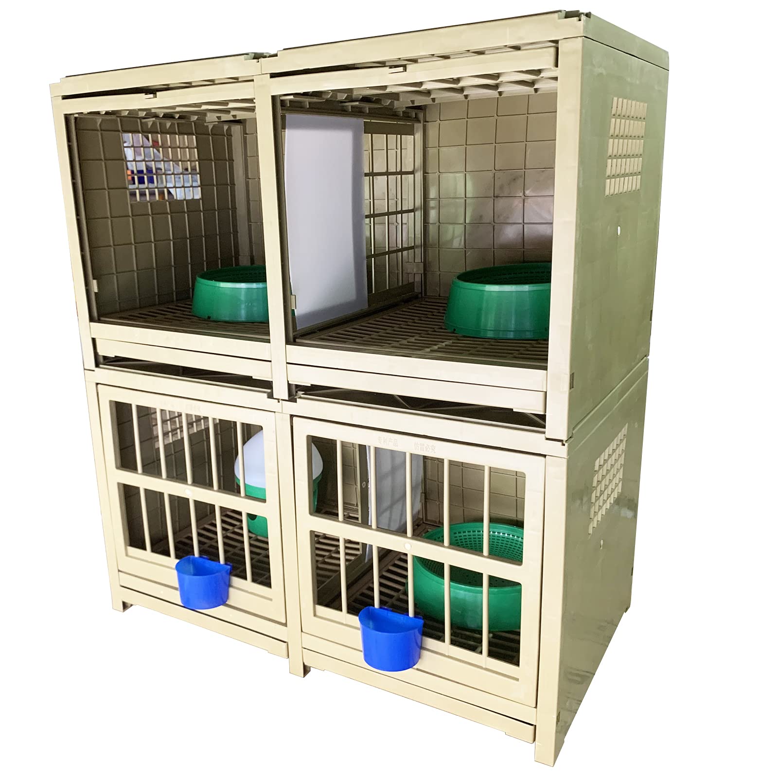 Pigeon Cage Plastic Pigeon Pairing Cage Bird Cage Pigeon Nest Box Carrier Combination Package Nest Solid Nest Rest and Pairing 32in
