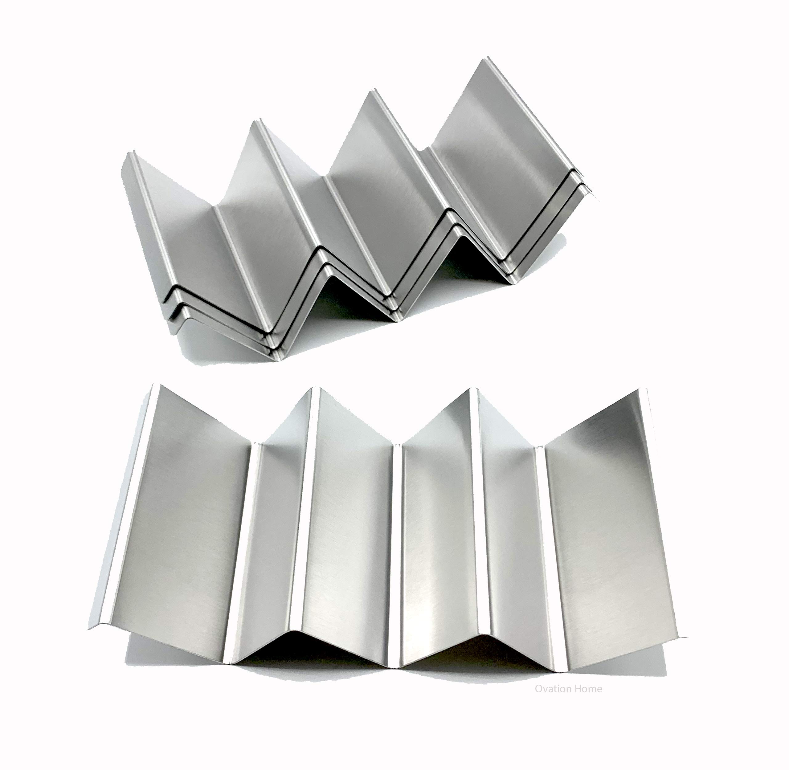 OH Ovation Home 6 Pack Stainless Steel Taco Holders with Handles - Holds 3 Tacos Each (6)