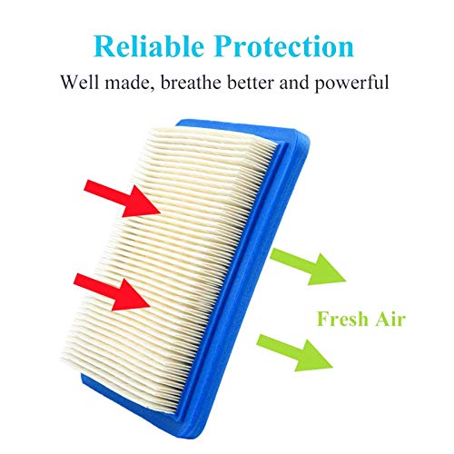 TintTower 5 Pack 491588S Air Filter for 491588 4915885 Flat OEM Air Cleaner Cartridge Lawn Mower Air Cleaner, Blue