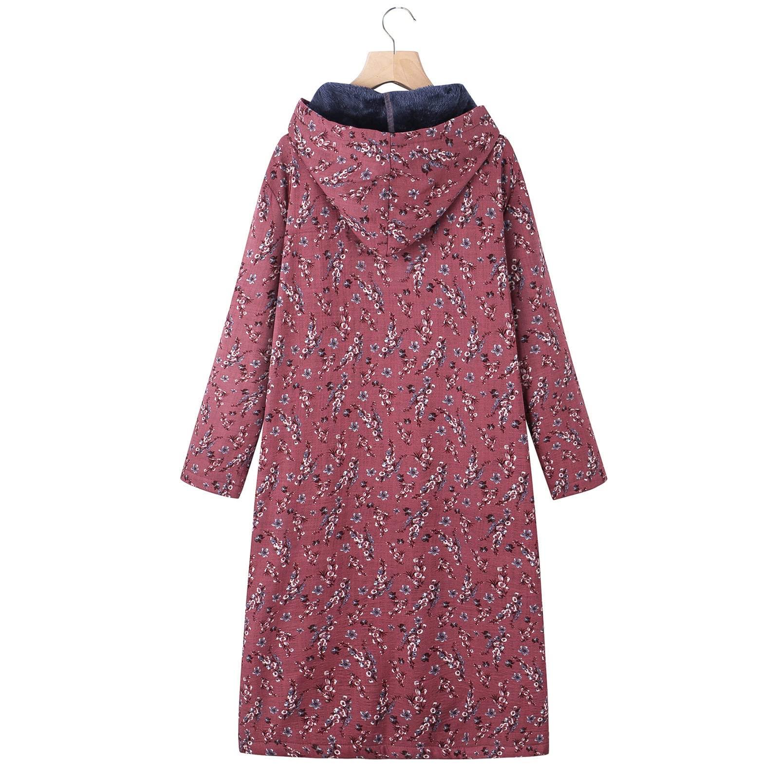 MOKINGTOP womens rain jacket,fleece jacket Winter Fleece Sweatshirt Zip Up Thick Sherpa Lined anorak courderoy women's jacket maroon sweaters for women