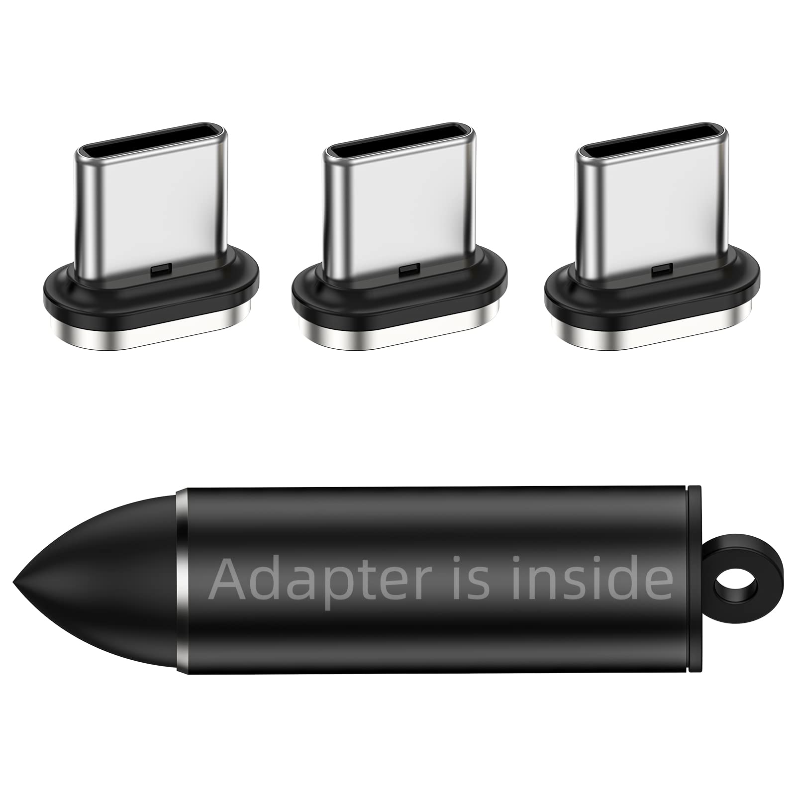 YKZ USB C Magnetic Tips 3pcs, 7 Pin Magnetic USB C Adapter Head with Connector Organizer Compatible USB C Magnetic Charging Cable