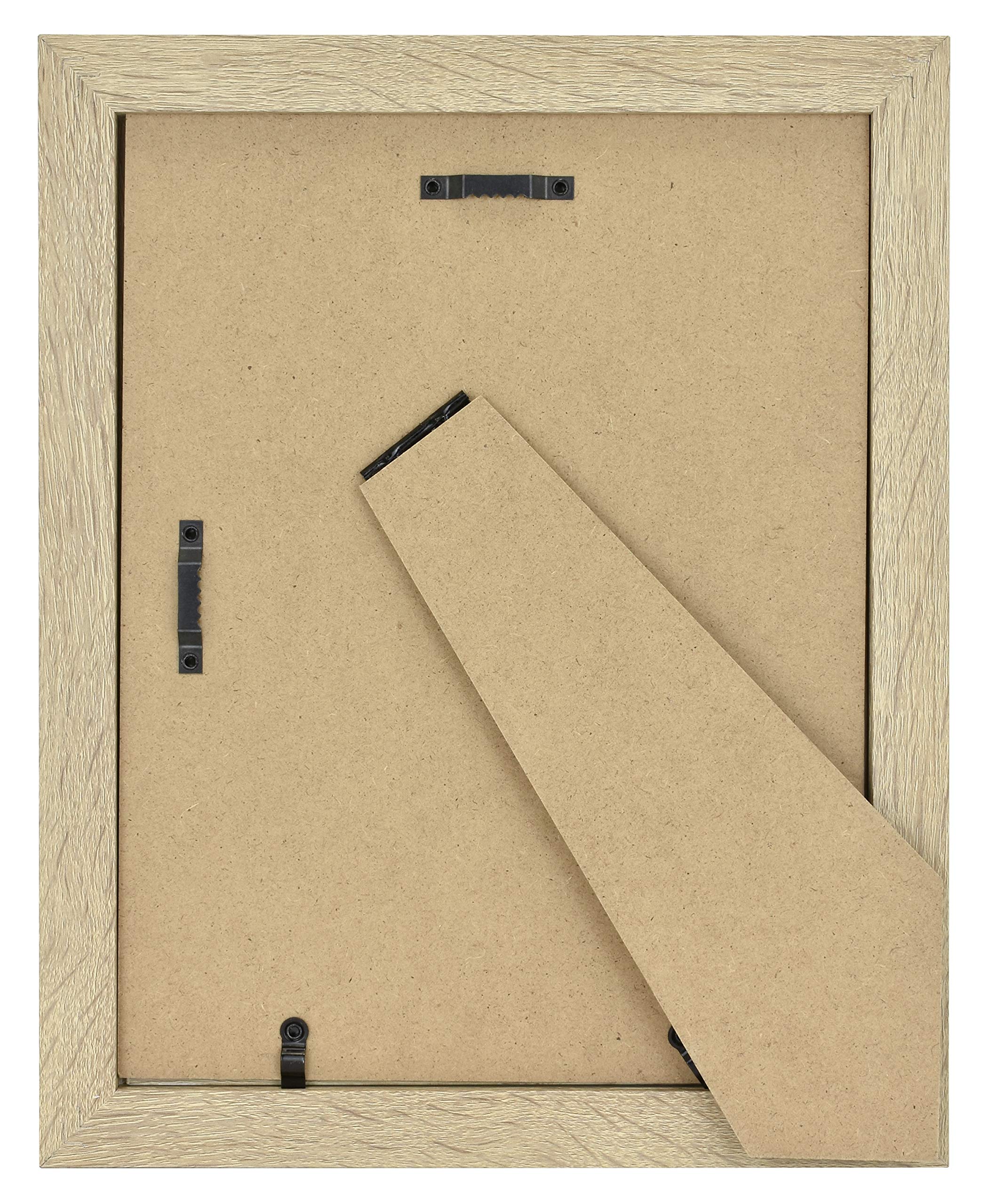 MCS Studio Document Frame Set, Gallery Wall Frames Fit 8.5 x 11 Diplomas, Documents & Certificates, Natural Woodgrain, 4-Pack