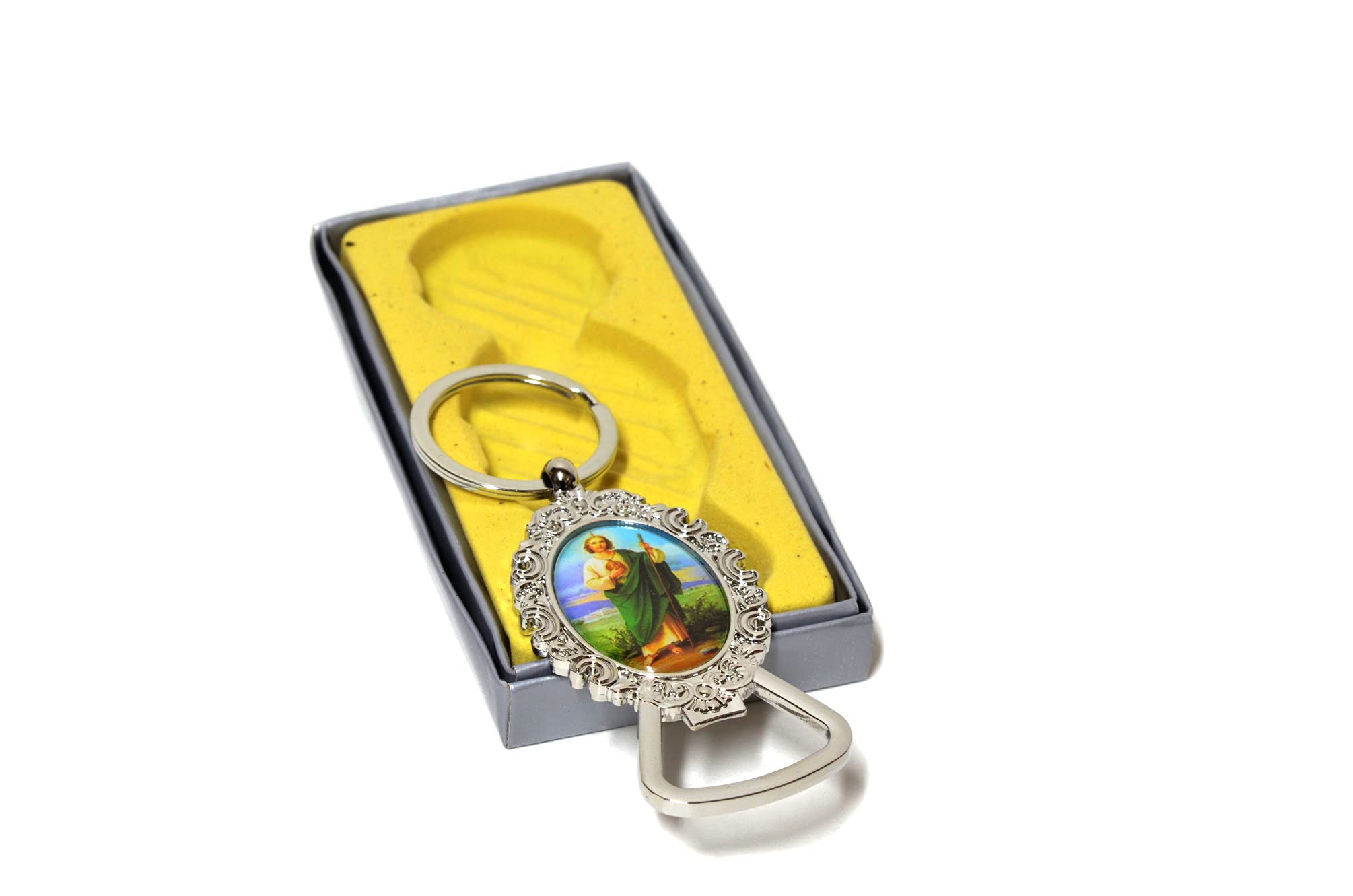 San Judes Bottle Opener Keychain Baptism Recuerdos de Bautizo First Communion Christening Favors -12PCS
