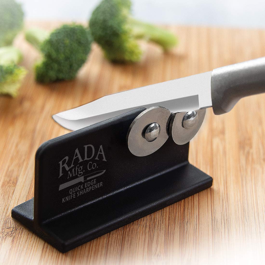 Rada Cutlery Paring Set and Knife Sharpener Stainless Steel Blades With Aluminum Handles, 8 3/8 Inches