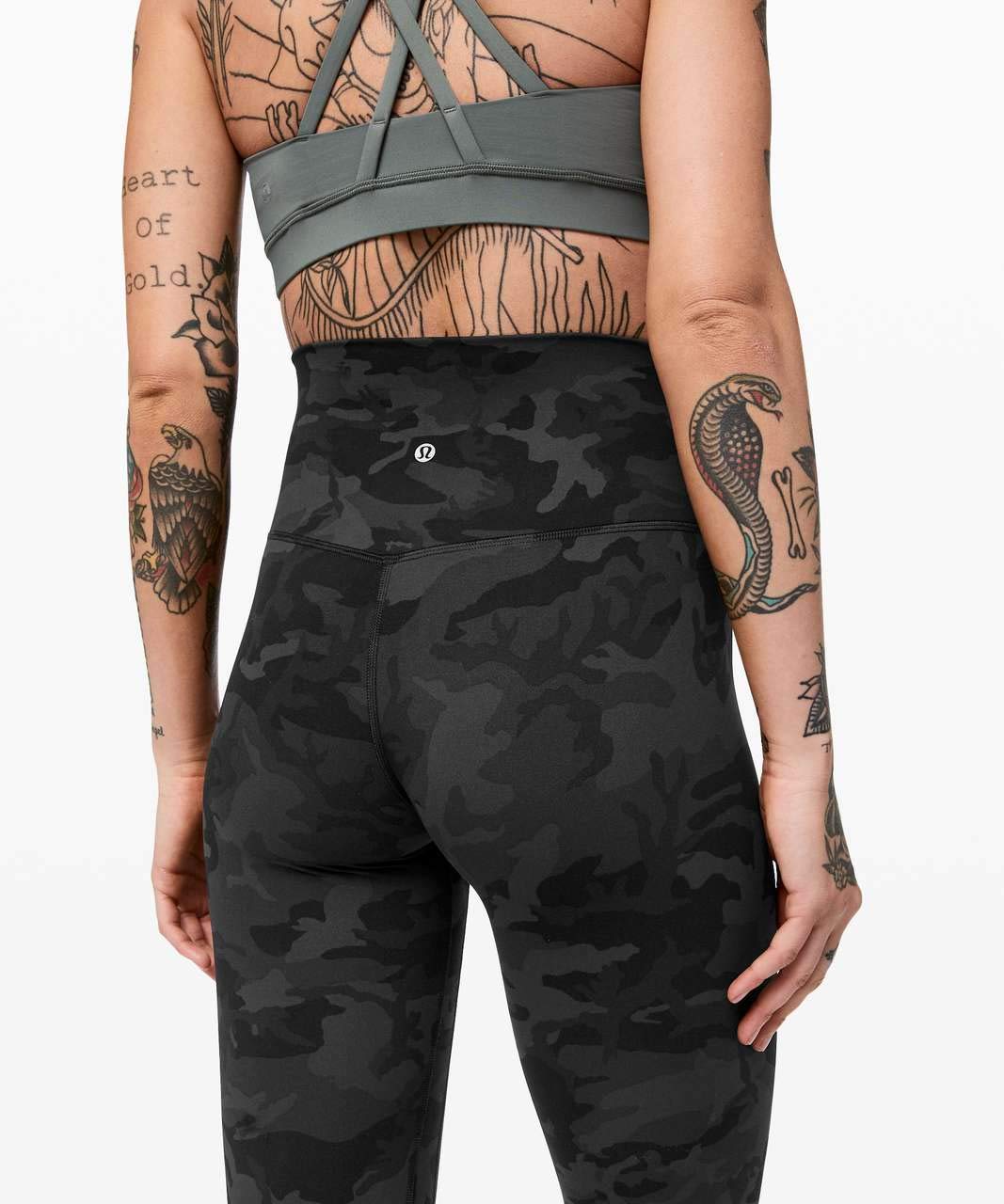Lululemon Align Stretchy Full Length Yoga Pants - Women’s Workout Leggings, High-Waisted Design, Breathable, Sculpted Fit, 28 Inch Inseam, Incognito Camo Multi Grey, 2