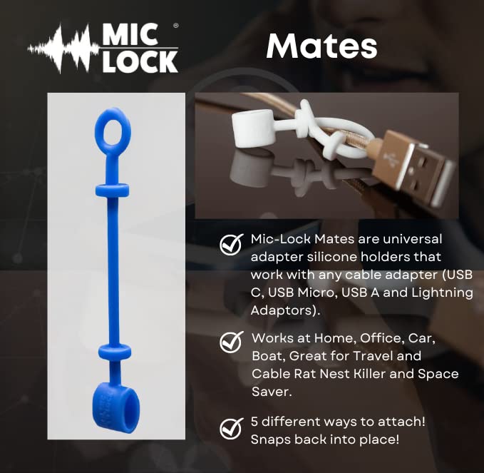 Mic-Lock Mates (6 Pack Blue)