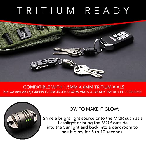 ZeroHour MQR Magnetic Quick Release Keychain Fob for Keys, Bags, Purses and Belt – Ultra Strong Magnet with Premium Rings for Fast Access to Keys (1, Sandblasted Titanium)