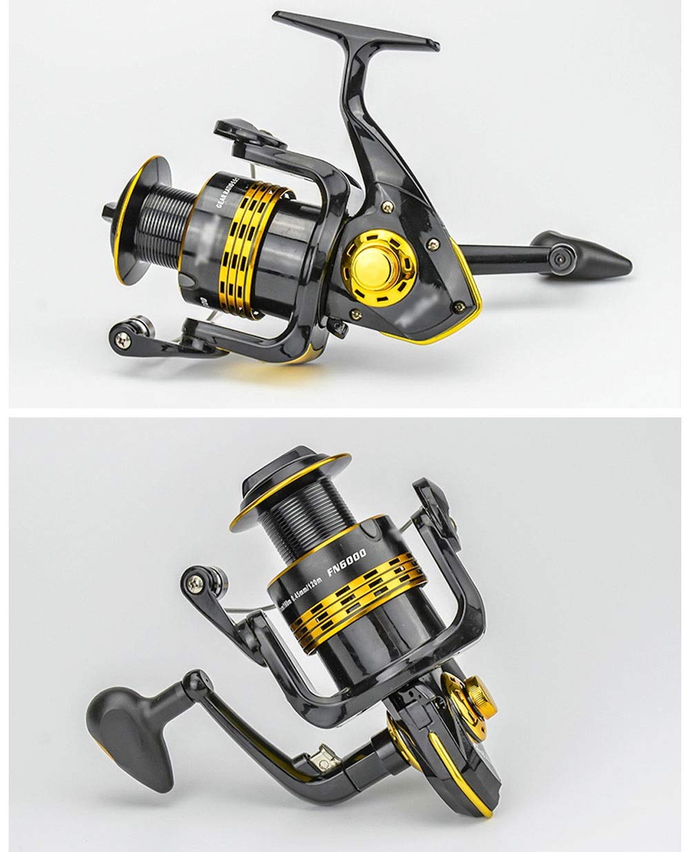 LLJPYX7L Fishing Reel, Lightweight Design, can Purchase Multiple Quantities, 4.9:1 Gear Ratio, Interchangeable Left and Right Handles, Light Rocker Design (Color : Two Reel)